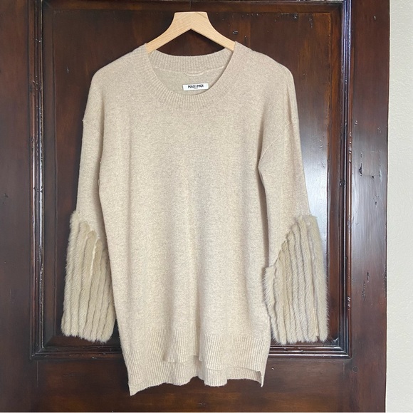 max & moi | Sweaters | Max Moi Wool Cashmere Long Sleeve Mink Sweater ...